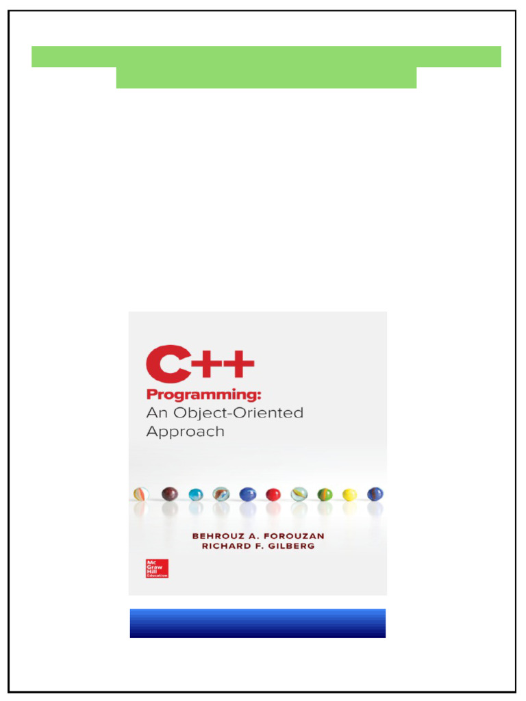 C++ Programming: An Object-Oriented Approach, 1e ISE Behrouz A. Forouzan Full | PDF | C++ ...