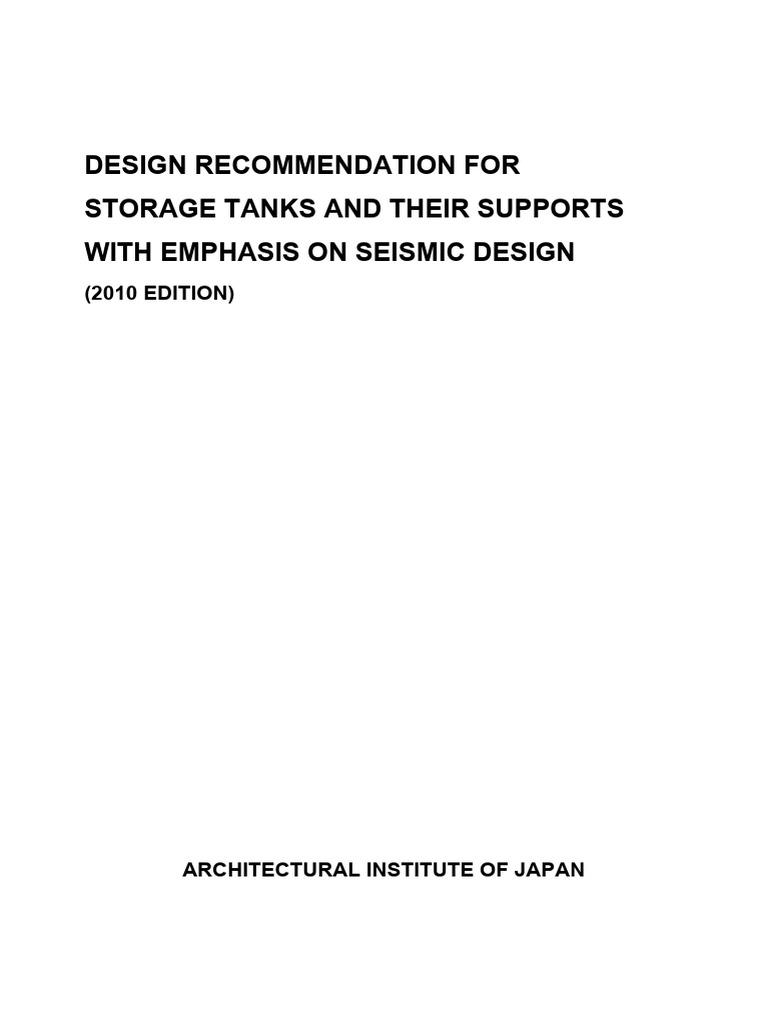 Architectural Institute of Japan. 2010. Design Recommendation For ...