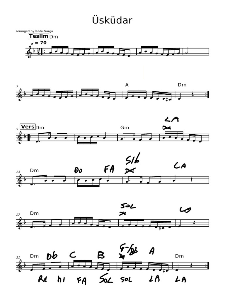 Üsküdar Music Arrangement by Radu Varga | PDF