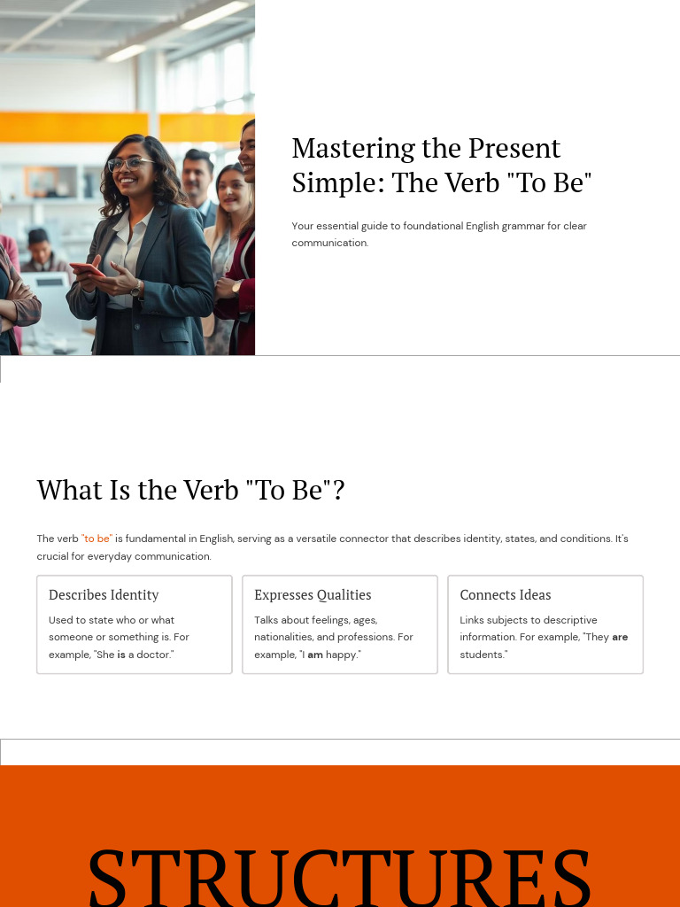 Mastering-the-Present-Simple-The-Verb-To-Be | PDF | Subject (Grammar ...