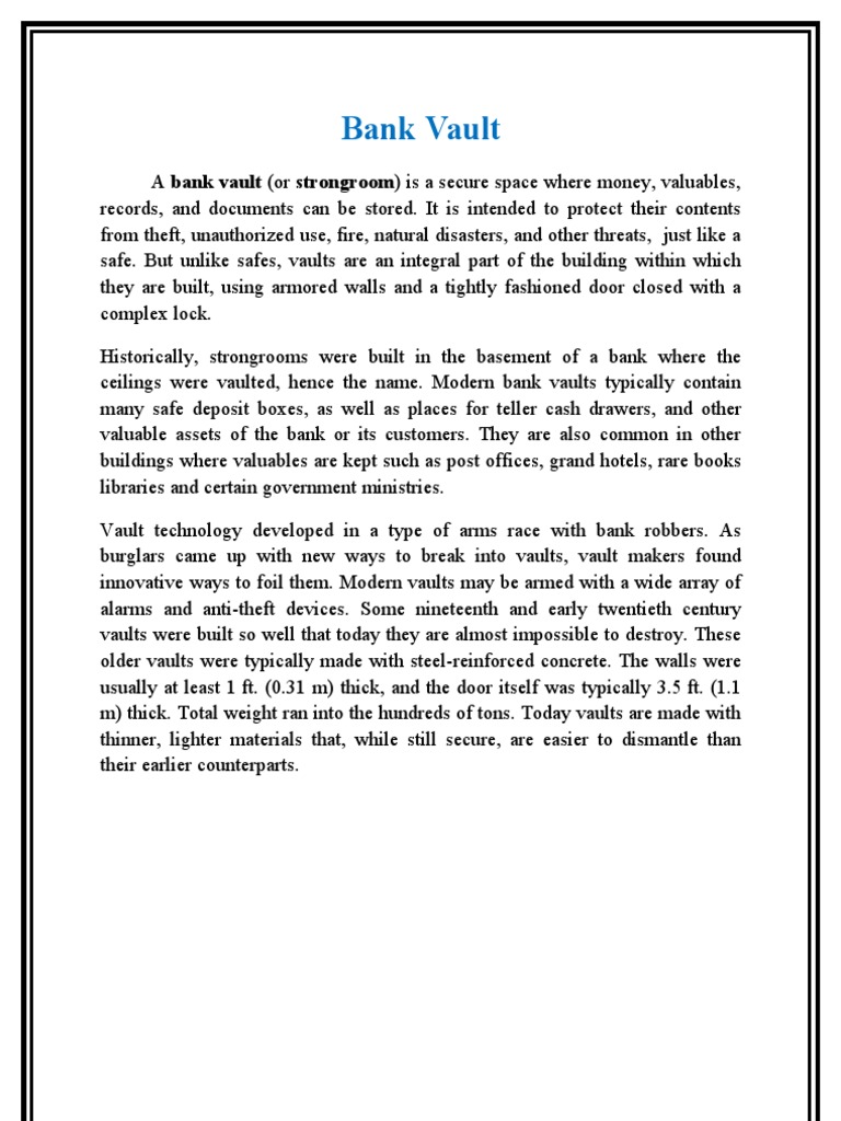 Bank Vault | PDF | Bank Vault | Security Engineering