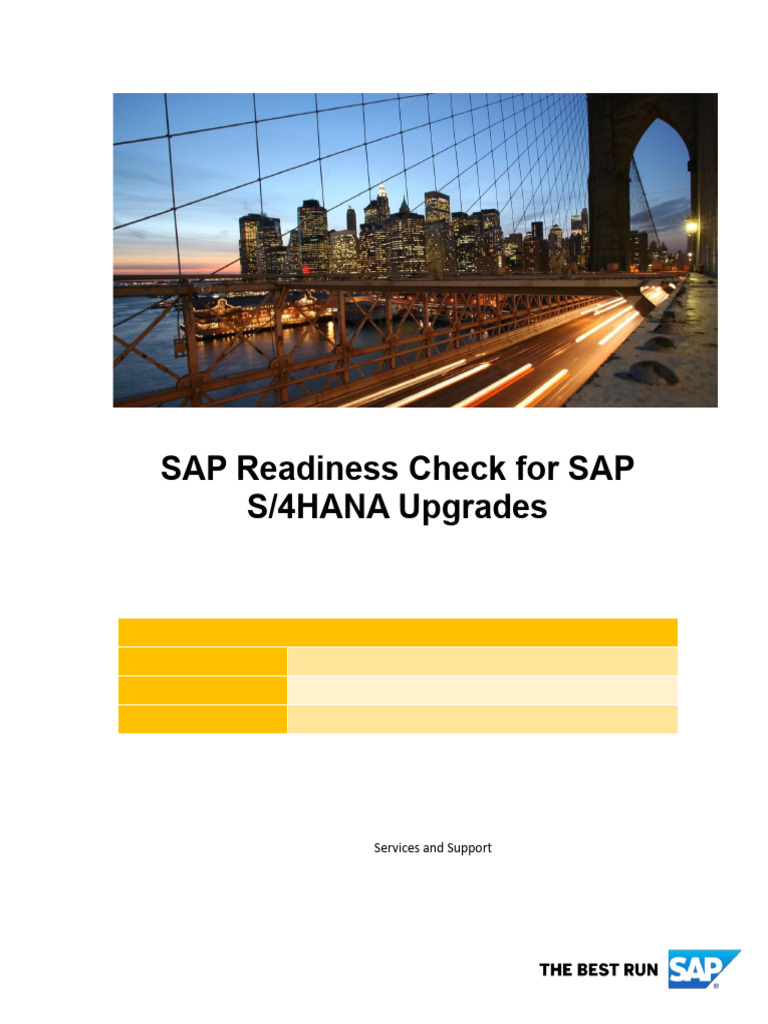 SAP S/4HANA Upgrade Readiness Check | PDF | Computing