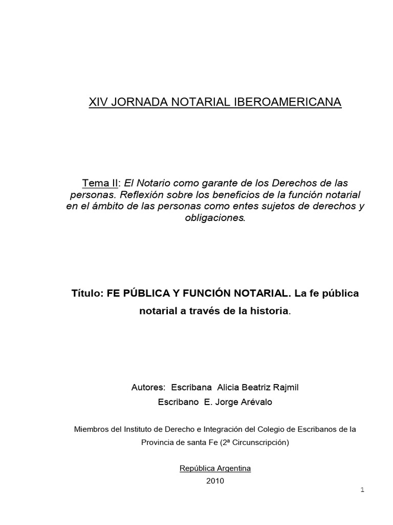 Fe Pública Notarial y Derechos Humanos | PDF | Evidencia