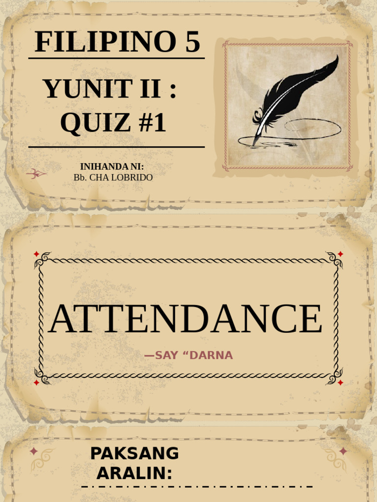 Gr5 - Aralin 2 QUIZ#1 | PDF