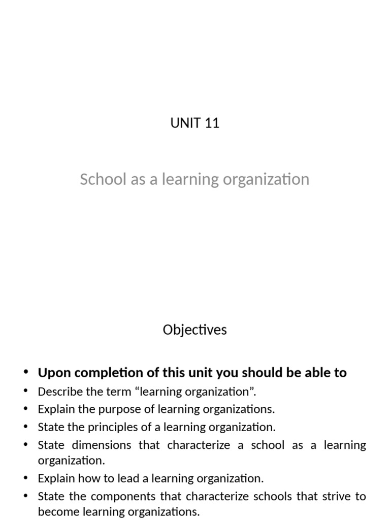 School as a Learning Organization | PDF | Learning | Teachers