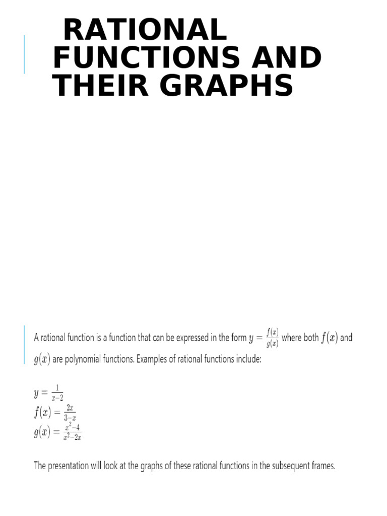 Rational Functions and Their Graphs | PDF | Asymptote | Function ...