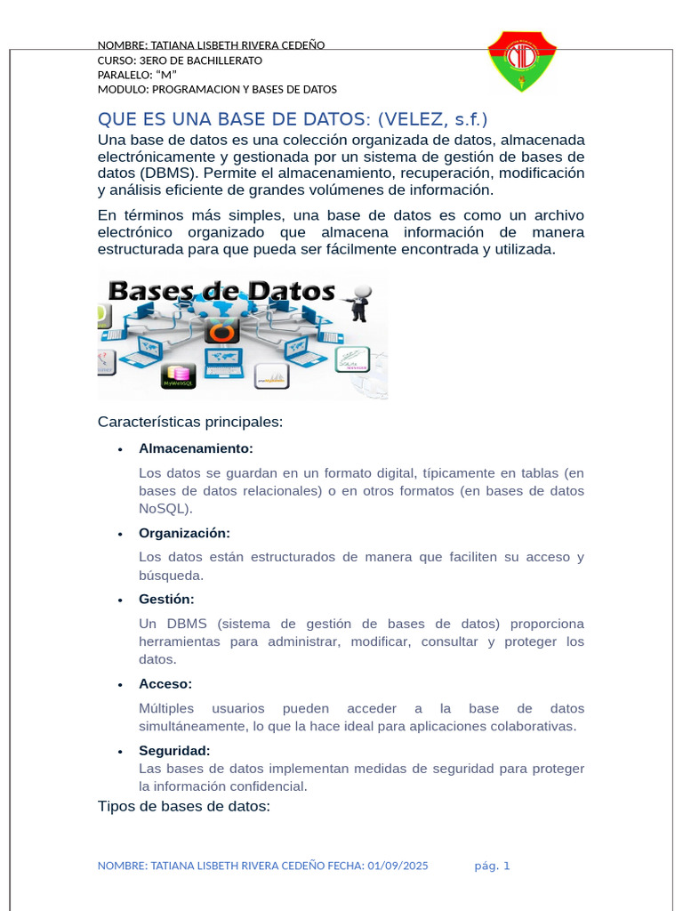 Que Es Una Base de Datos 2 | PDF | Bases de datos | SQL