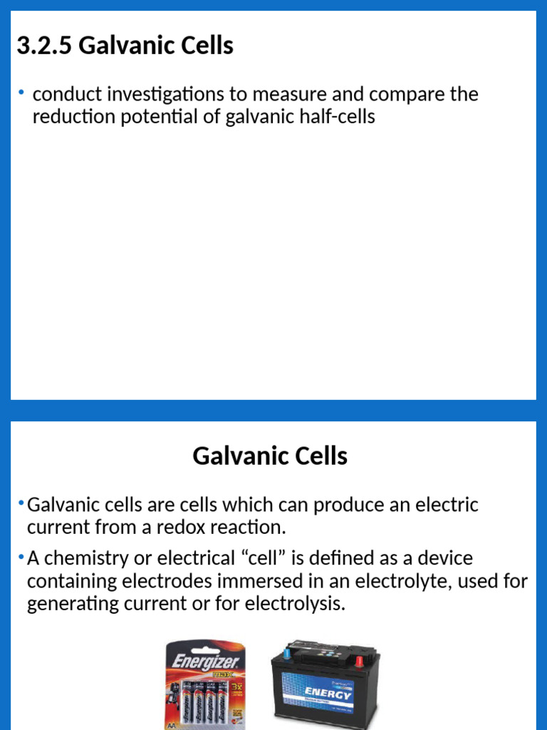 3.2.5 Galvanic Cells | PDF