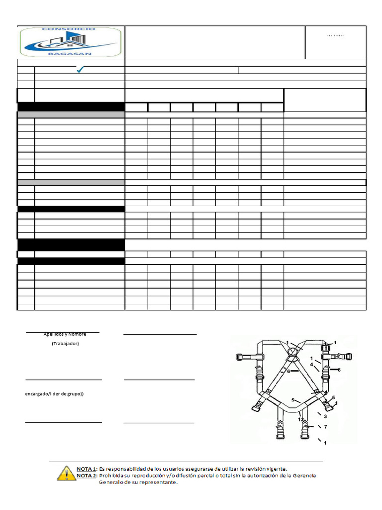 Check List de Arnés de Seguridad y Linea de Vida | PDF