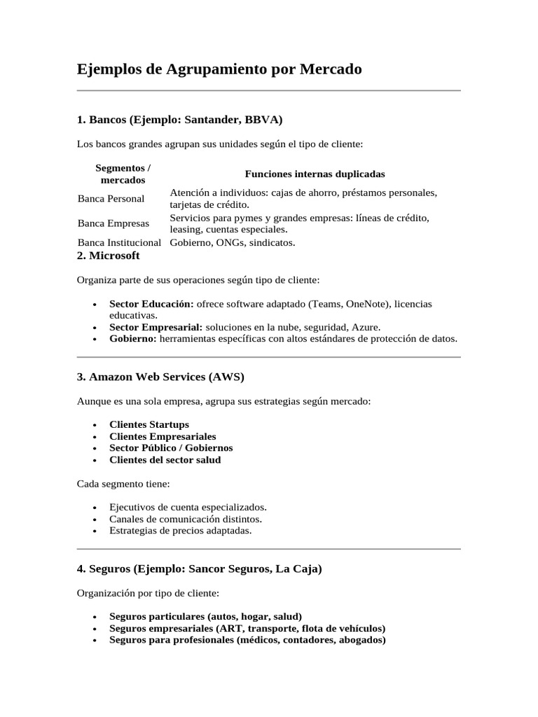 Ejemplos de Agrupamiento | PDF | Gestión de recursos humanos | Logística