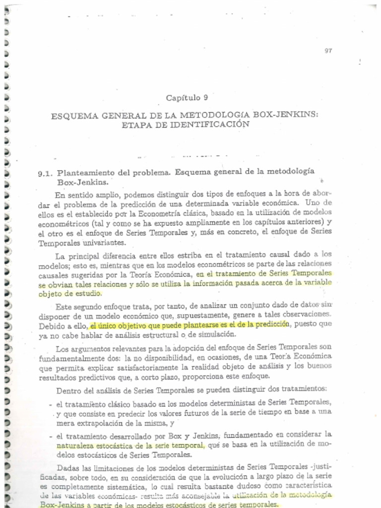 Etapa de Identificación-Box Jenkins Cap 9 | PDF