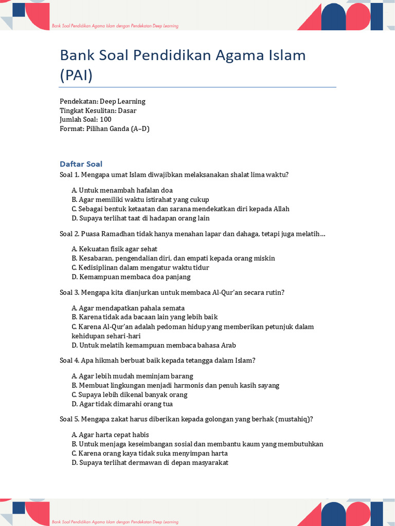 Bank Soal Bonus e Course | PDF