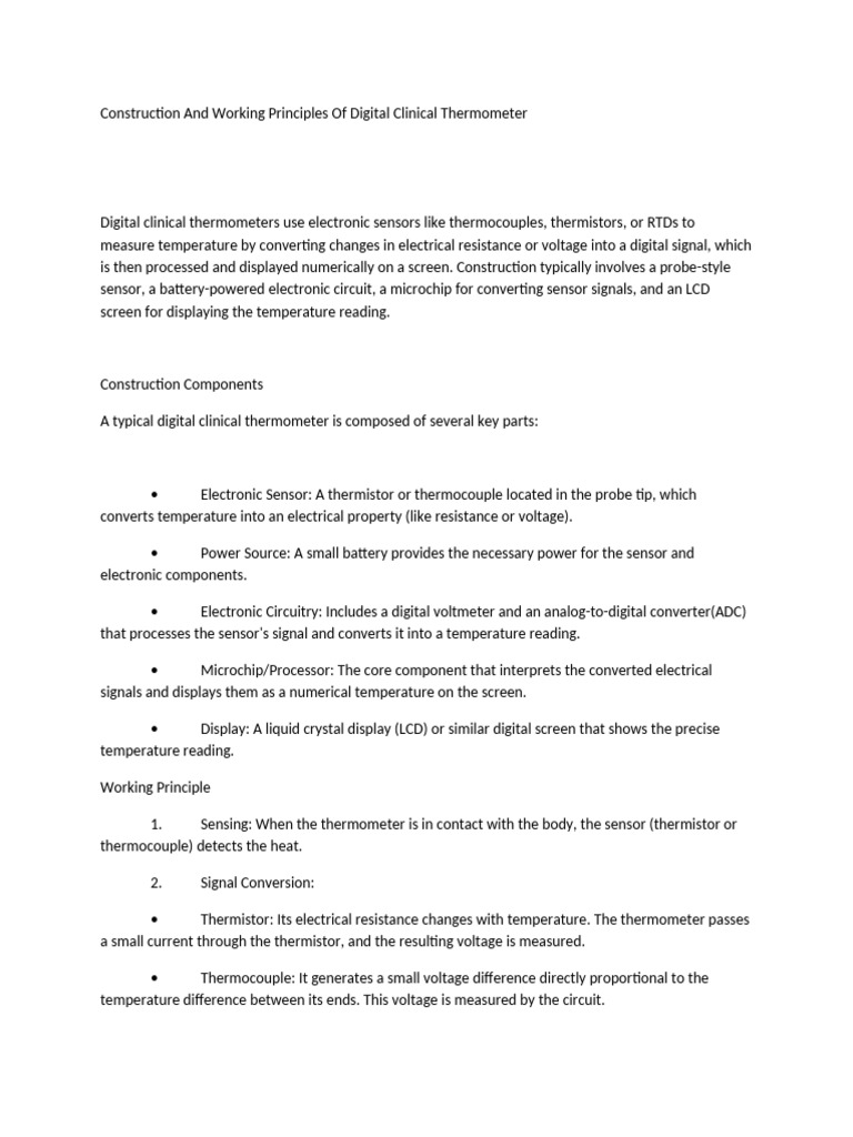 Construction and Digital WPS Office | PDF | Thermocouple | Thermometer