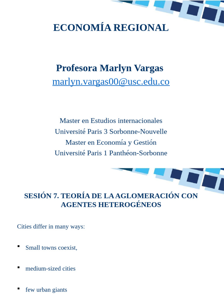 Teoría de la aglomeración urbana | PDF