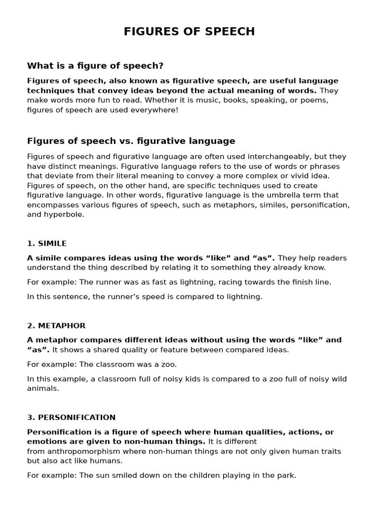 Figures of Speech (Theories) | PDF | Irony | Paradox