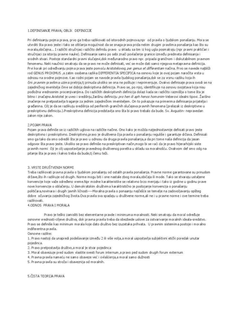 OSNOVI PRAVA Skripta Za Ispit | PDF