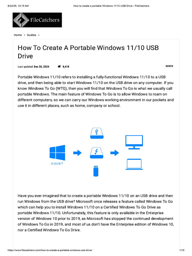 Create Portable Windows 11 USB Drive | PDF | Bios | Usb Flash Drive