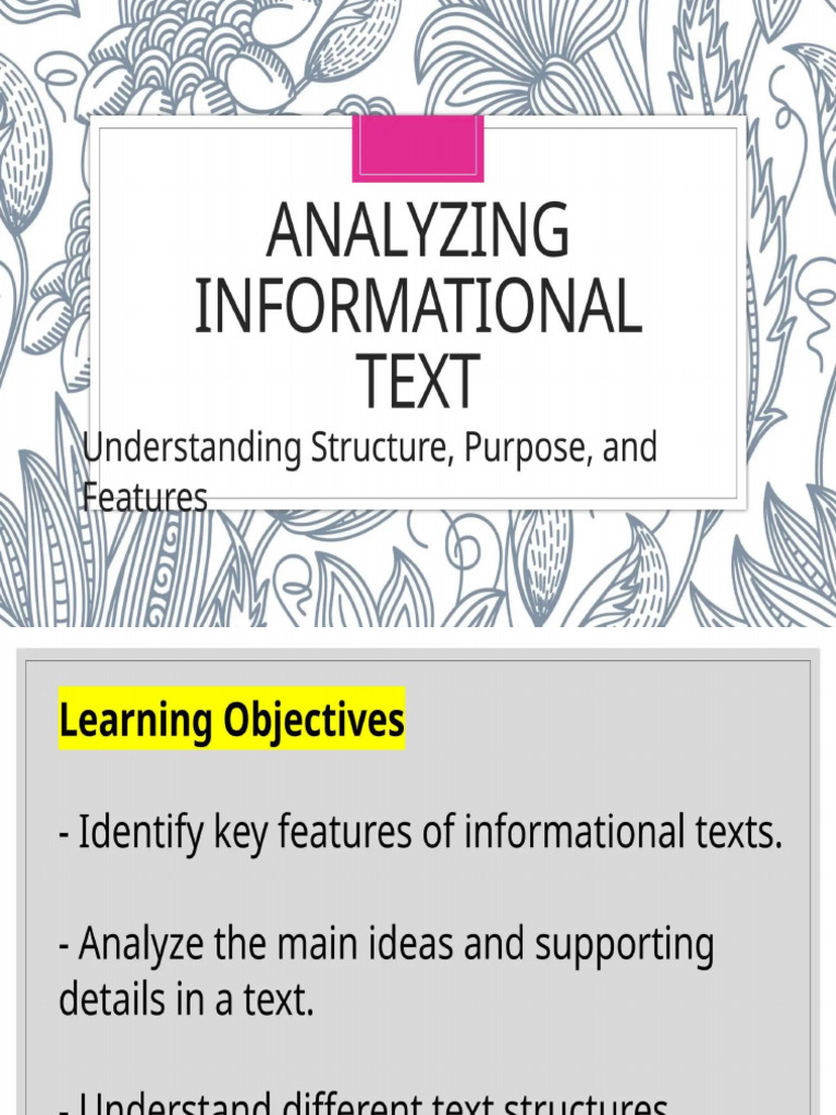 Analyzing Informational Texts | PDF