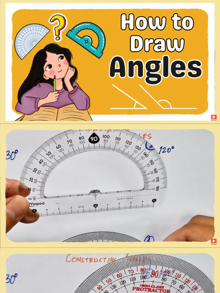 5 Draw Angles Using Protractor Grade 7 2025-2026 | PDF
