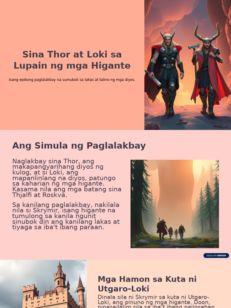 Sina Thor at Loki Sa Lupain Ng Mga Higante | PDF