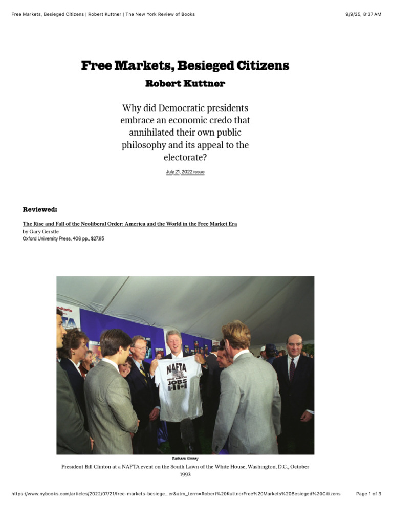 2022 Kuttner Review Gerstler Dems Neolib | PDF | Neoliberalism | Liberalism
