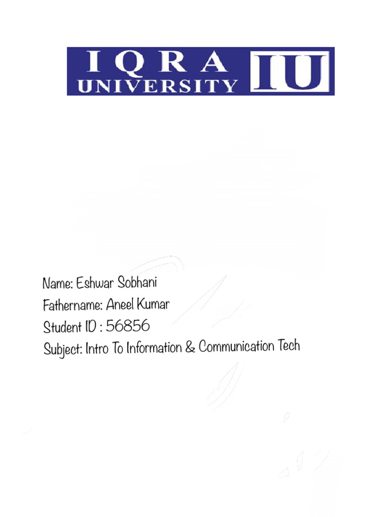 Syed Mehdi Shah Assignmet ICT | PDF | Algorithms | Random Access Memory