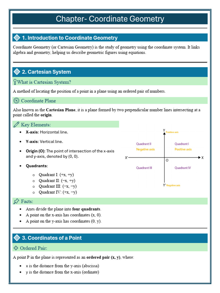 Understanding Abscissa and Ordinate | PDF | Cartesian Coordinate System ...