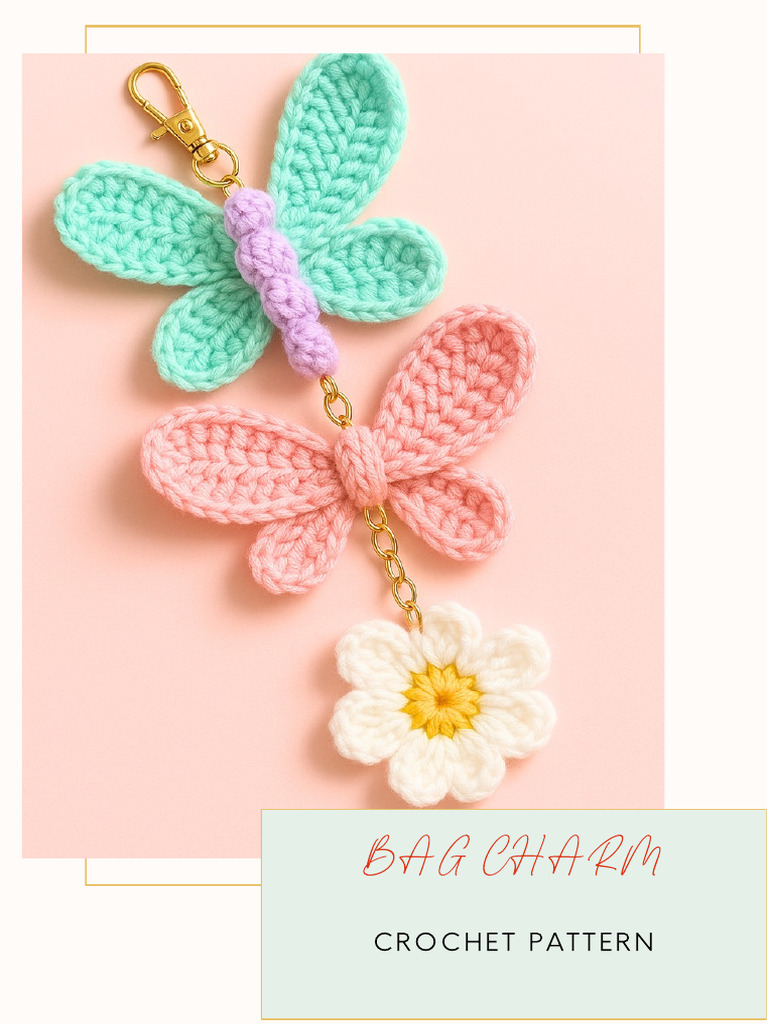 Crochet Bag Charm Pattern Guide | PDF | Crochet | Handicrafts