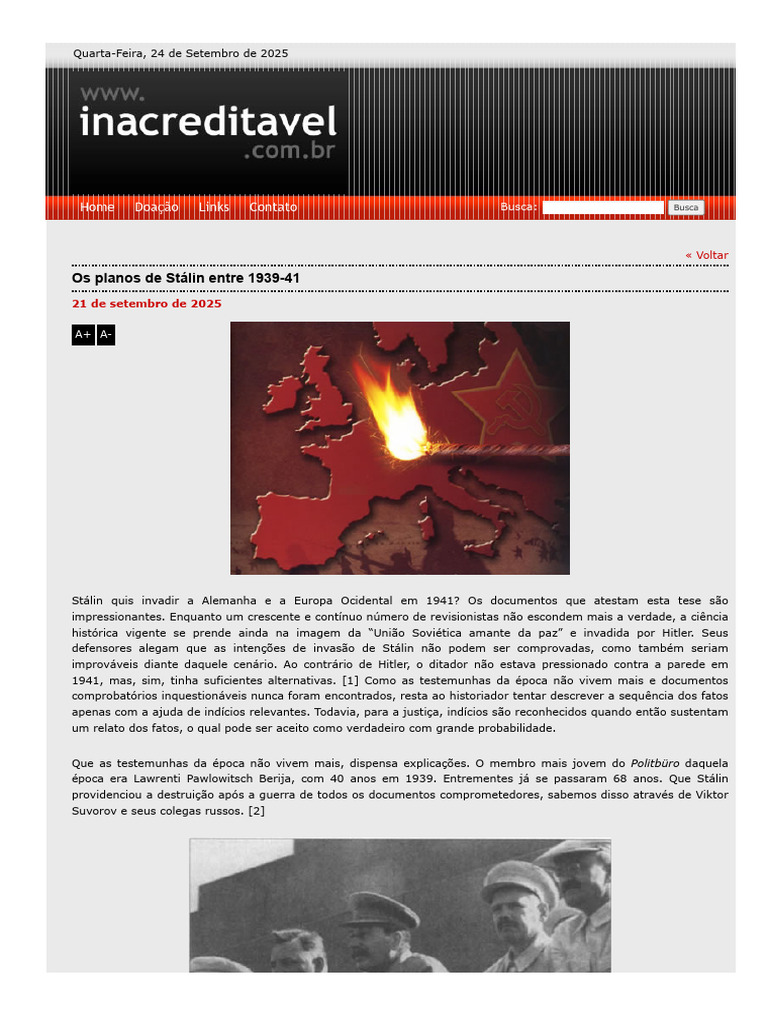 Inacreditavel Com Br Wp Os Planos de Stalin Entre 1939 41 ... | PDF ...