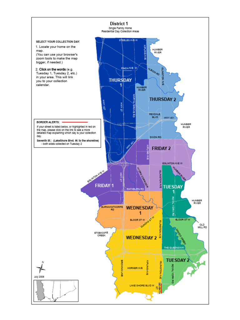 District 1 Garbage Collection Map | PDF