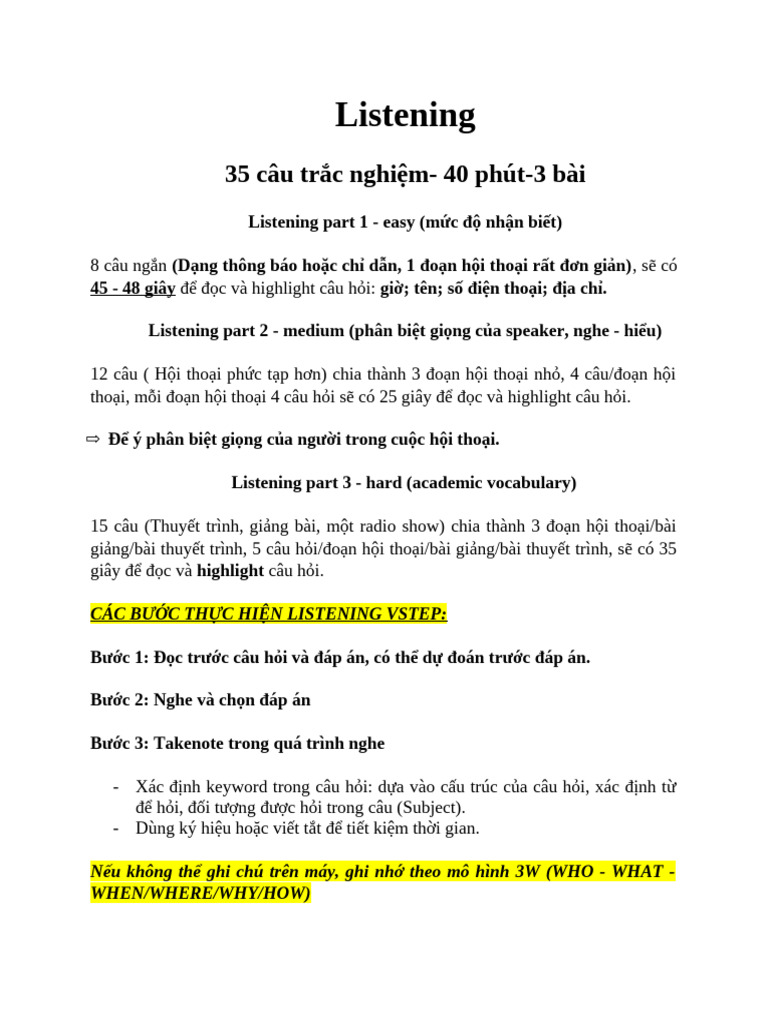 Listening - Guide | PDF