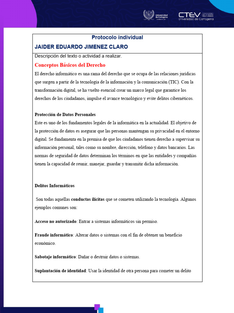 Derecho Informático y Protección de Datos | PDF | Cibercrimen | Informática