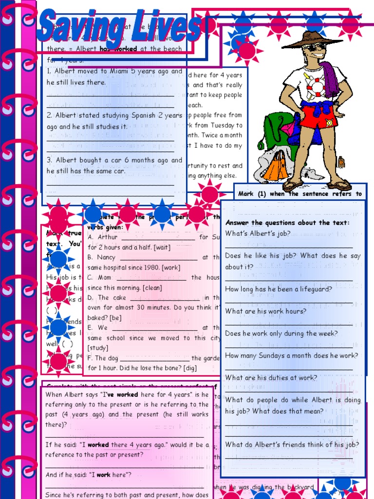 Present Perfect Reading Exercises ESL | PDF