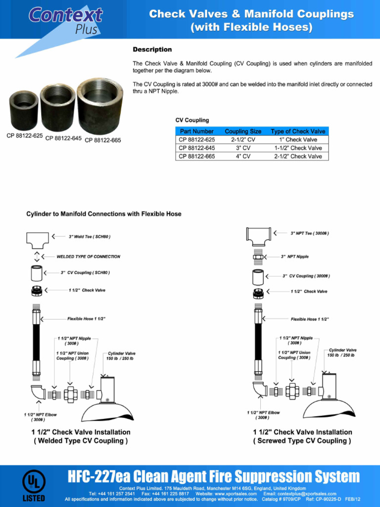 CONTEXT - Check Valves and Manifold Couplings With Flexible Hose | PDF