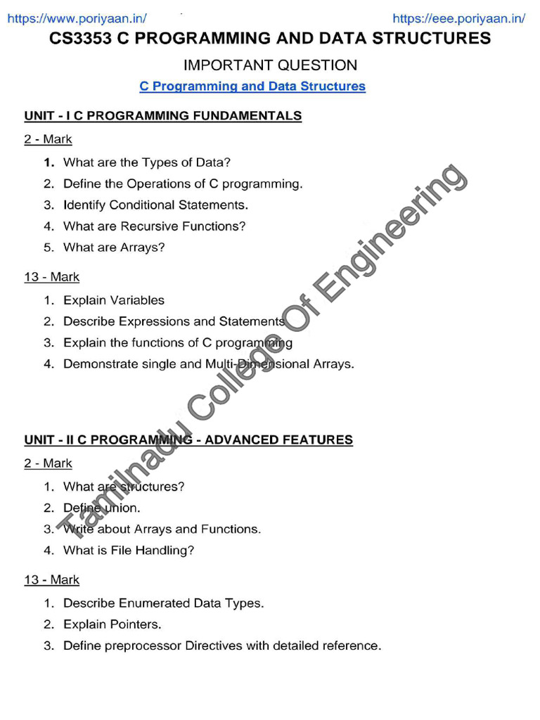 CS3353 Important | PDF