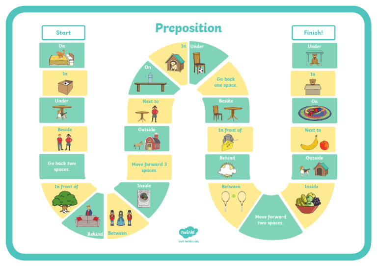 Prepositions Movement Game Instructions | PDF