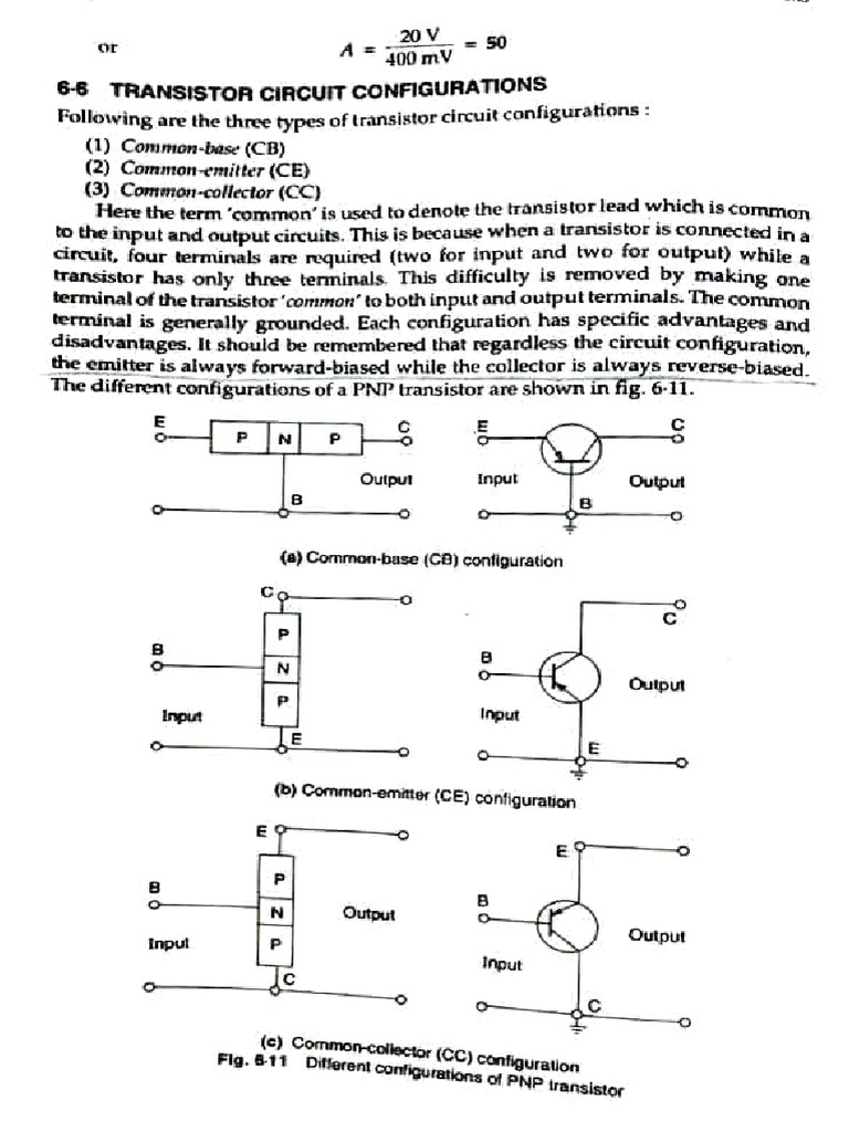 Transistor Circuit Configurations | PDF | Bipolar Junction Transistor ...
