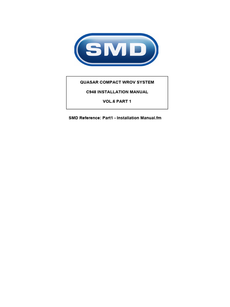 C948 WROV System Installation Guide | PDF | Power Supply | Screw