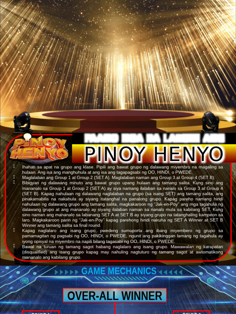 Pinoy Henyo Powerpoint Game | PDF