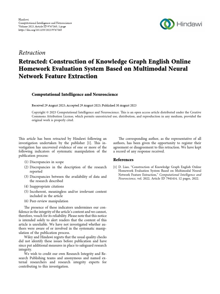 Construction of Knowledge Graph English Online Homework Evaluation System Based On Multimodal ...