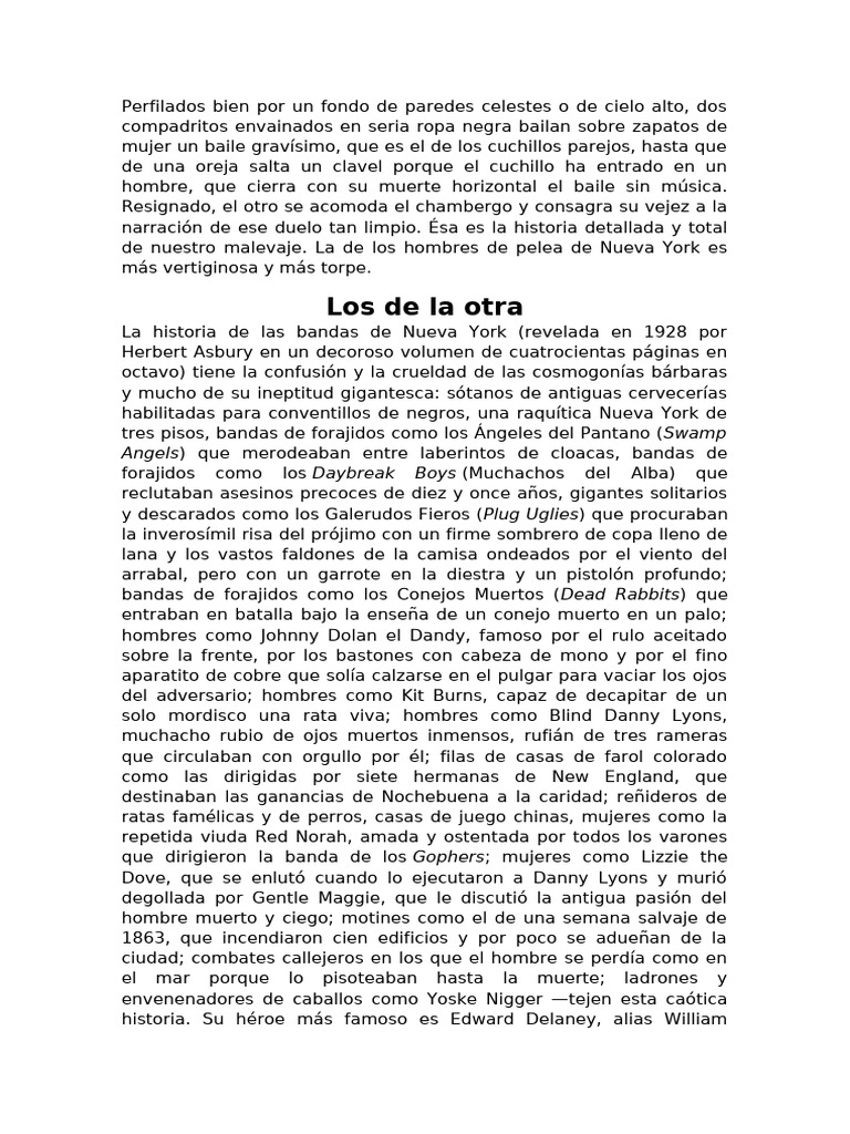 El Proveedor de Iniquidades Monk Eastman | PDF