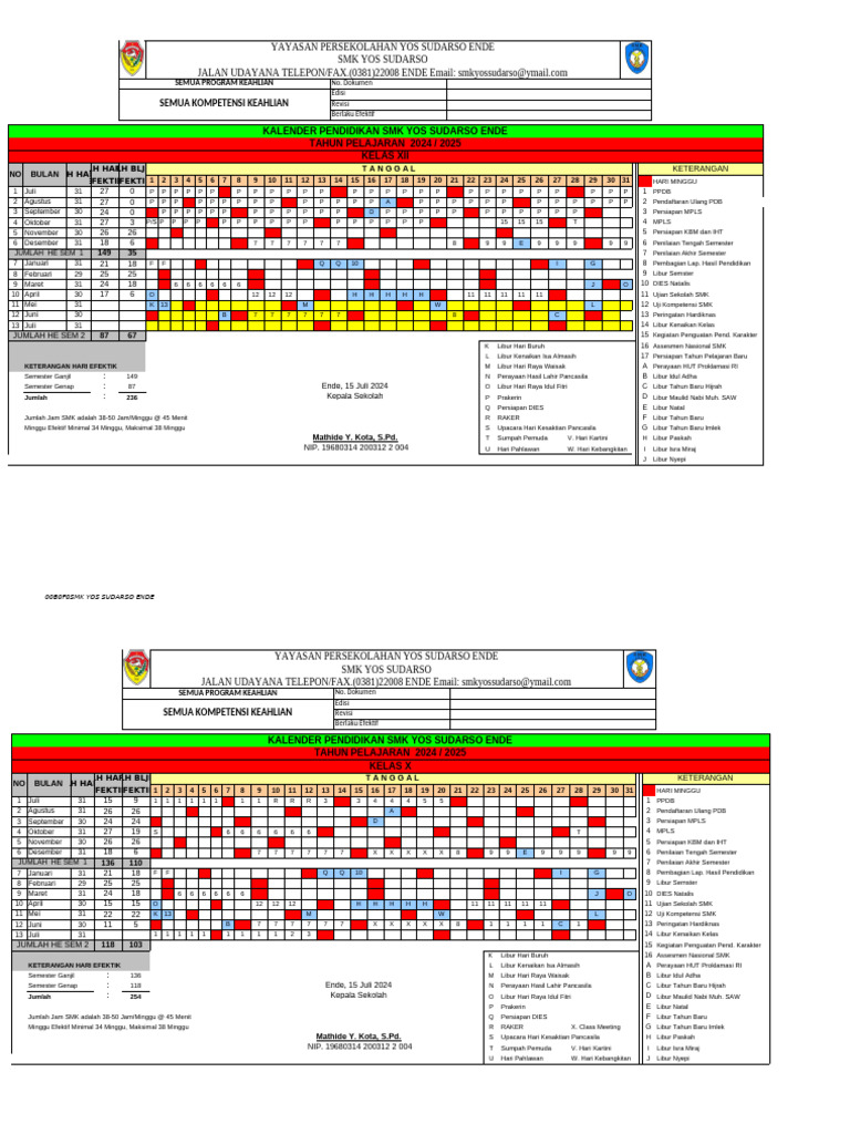Kalender 2024-2025 Raker | PDF