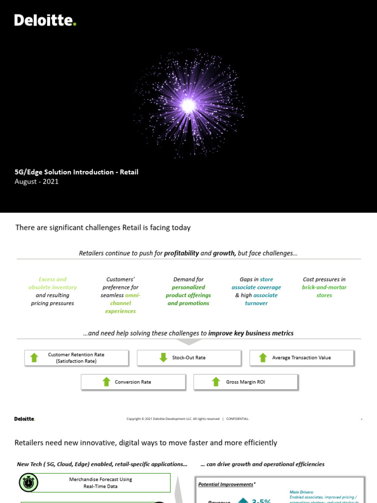 Deloitte-5G Edge Introduction Retail August21 | PDF | Inventory | Retail