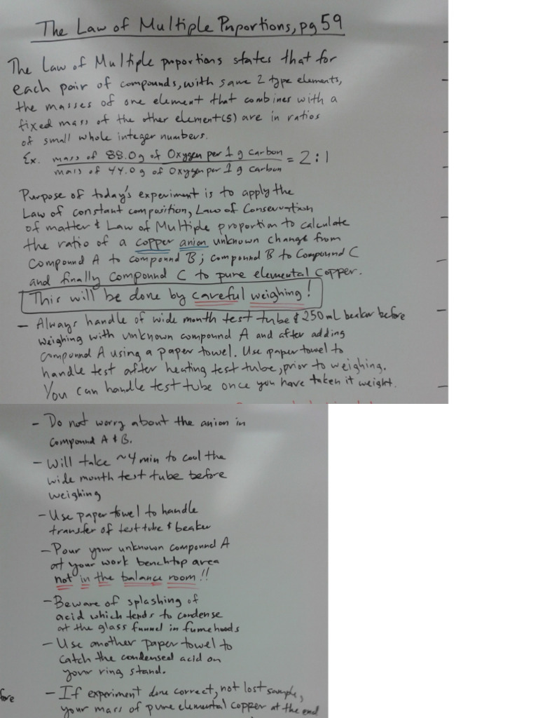 Law of Multiple Proportions - Tagged | PDF