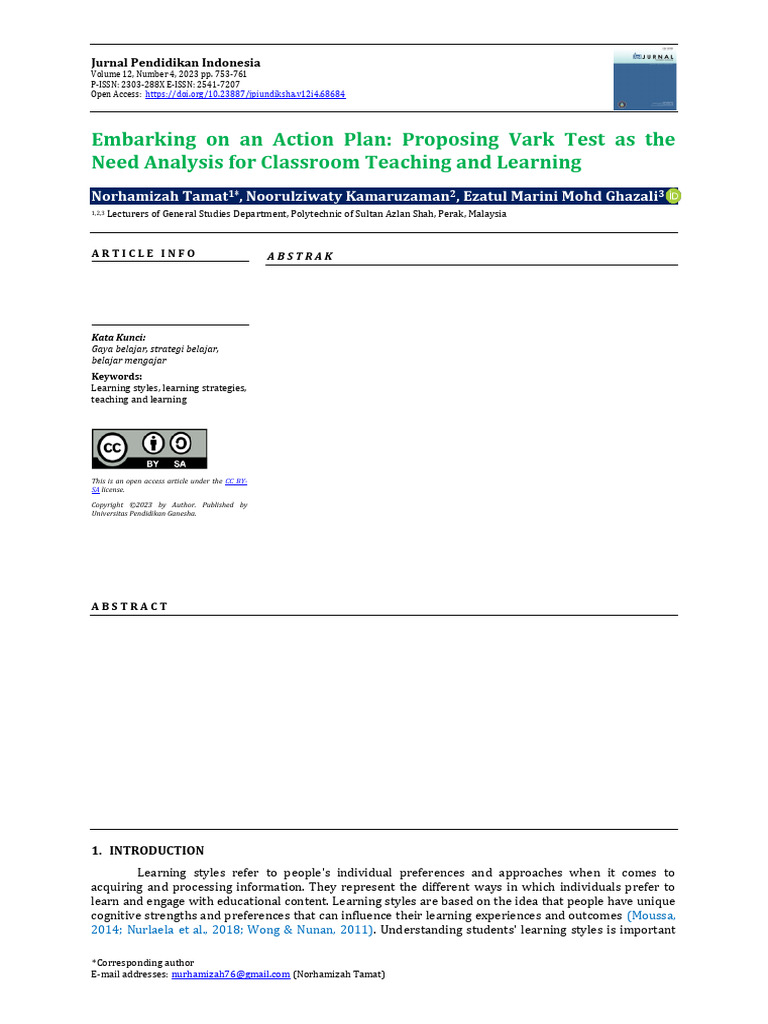 Embarking On An Action Plan Proposing Vark Test As The Need 1xrdbt1znq ...