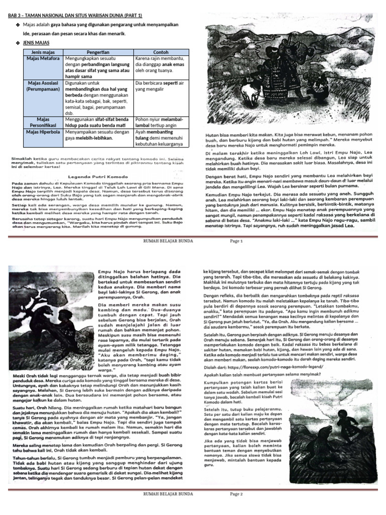 Kelas 6 - Bindo Bab 3 Part 1 | PDF