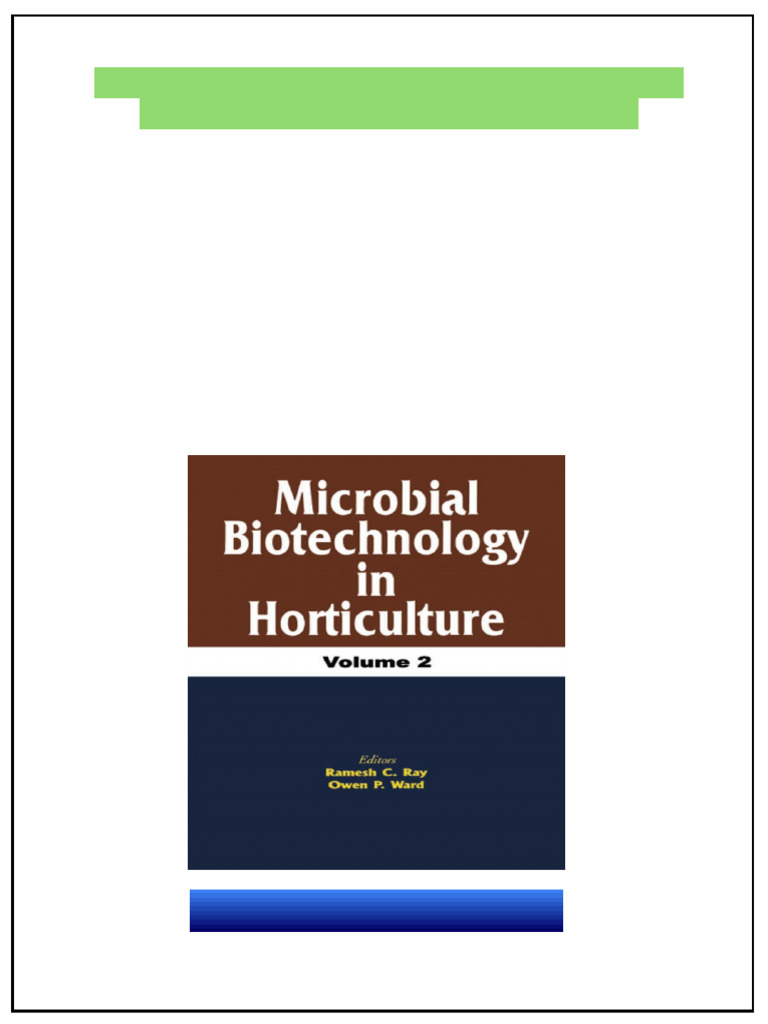 Microbial Biotechnology in Horticulture Vol 2 1st Edition R C Ray ...