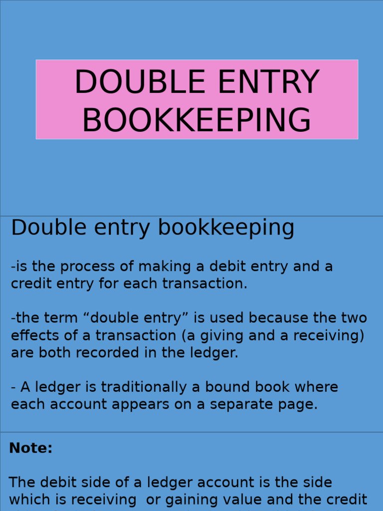 Understanding Double Entry Bookkeeping | PDF | Debits And Credits ...