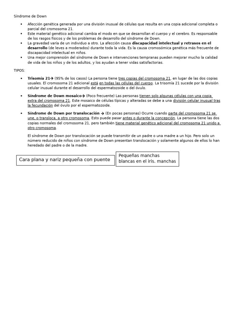 Síndrome de Down en México: Información Clave | PDF | Síndrome de Down ...