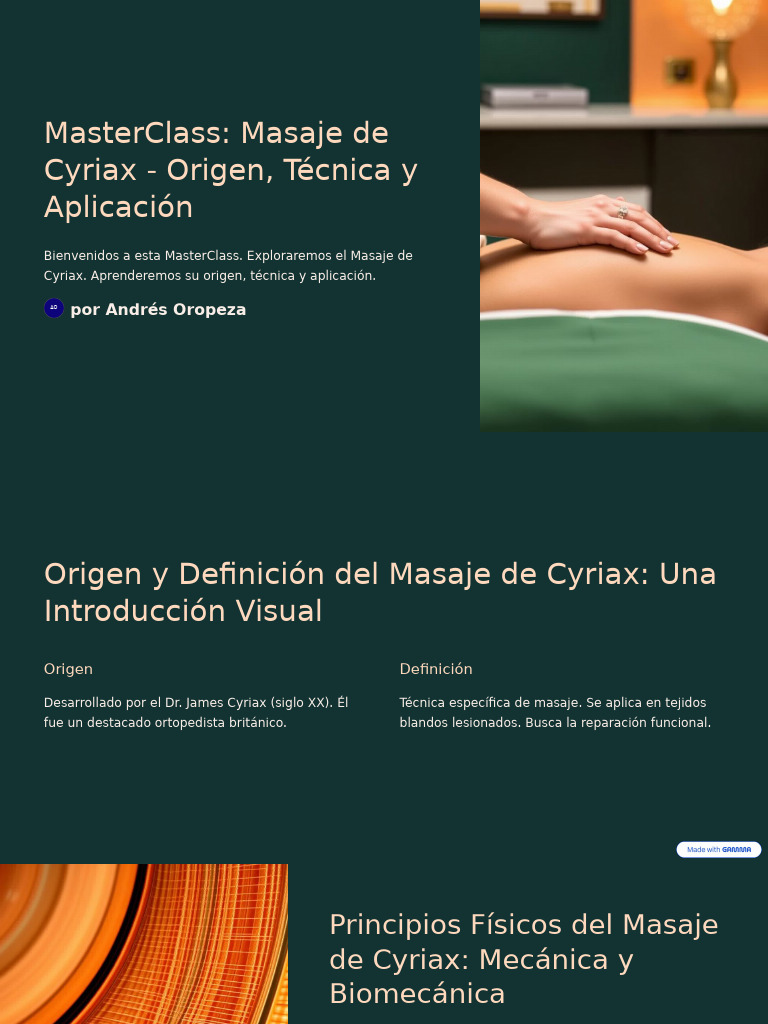 Masaje de Cyriax: Técnica y Aplicación | PDF | Masaje | Especialidades ...